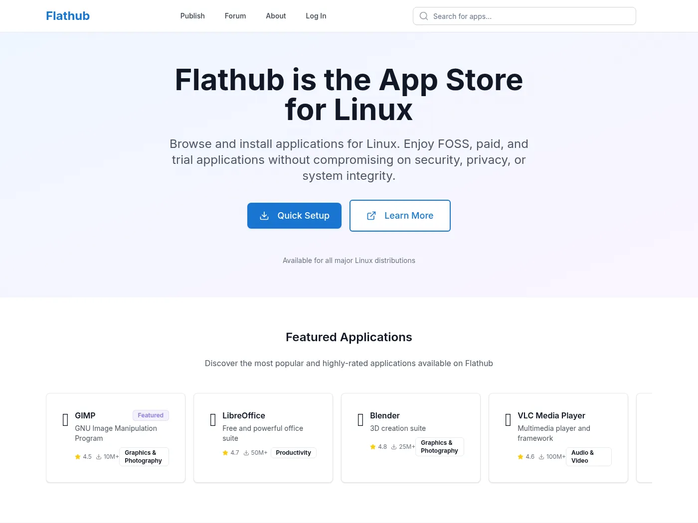 Flathub.org Clone - Universal Linux App Store