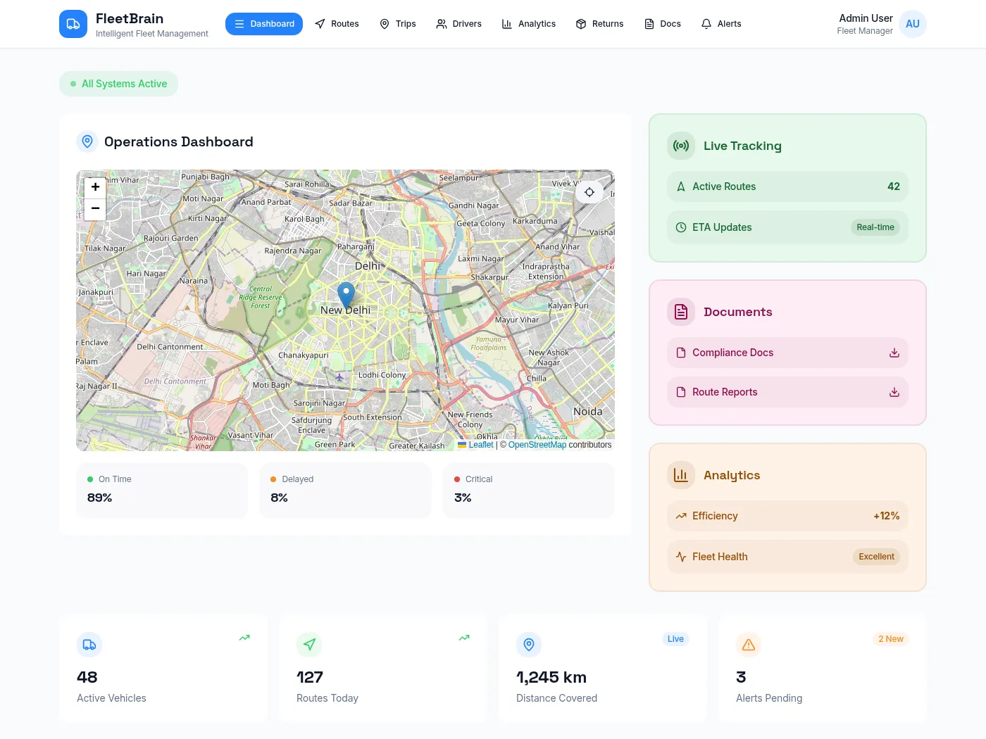 FleetBrain: Intelligent Fleet Management Prototype