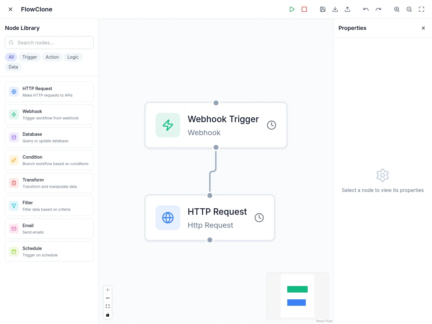FlowClone: Visual Workflow Automation Platform