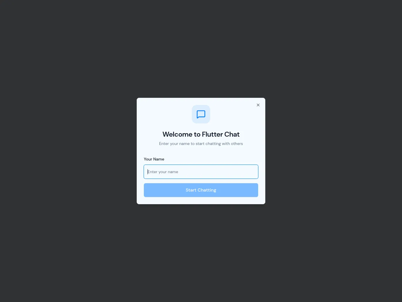 Flutter Chatbox Web App