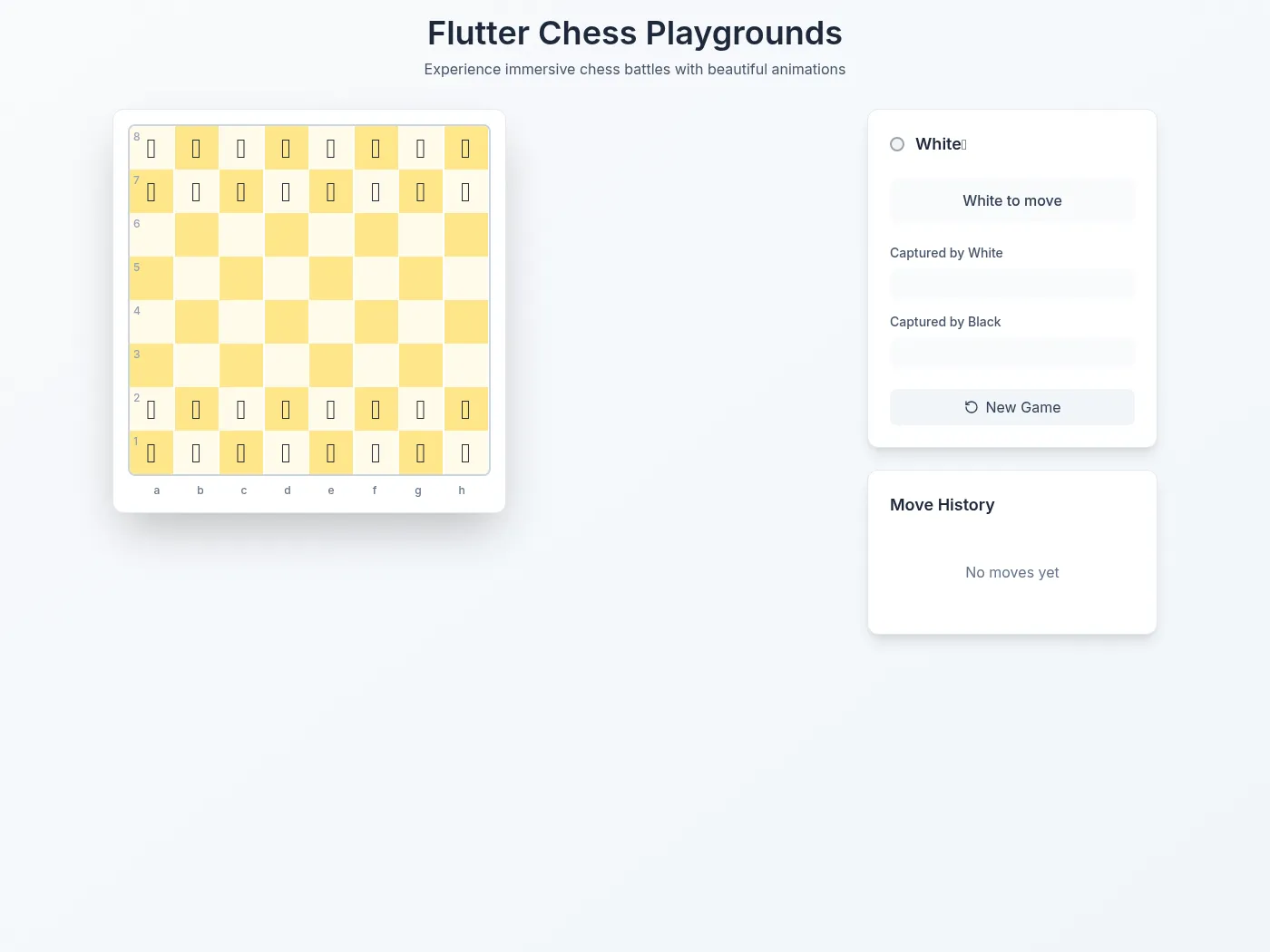 Flutter Chess Playgrounds