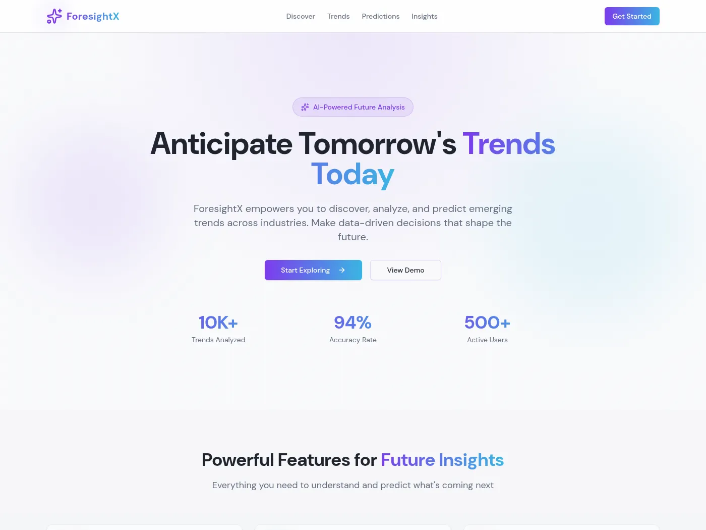 ForesightX: Future Trend Analysis Platform