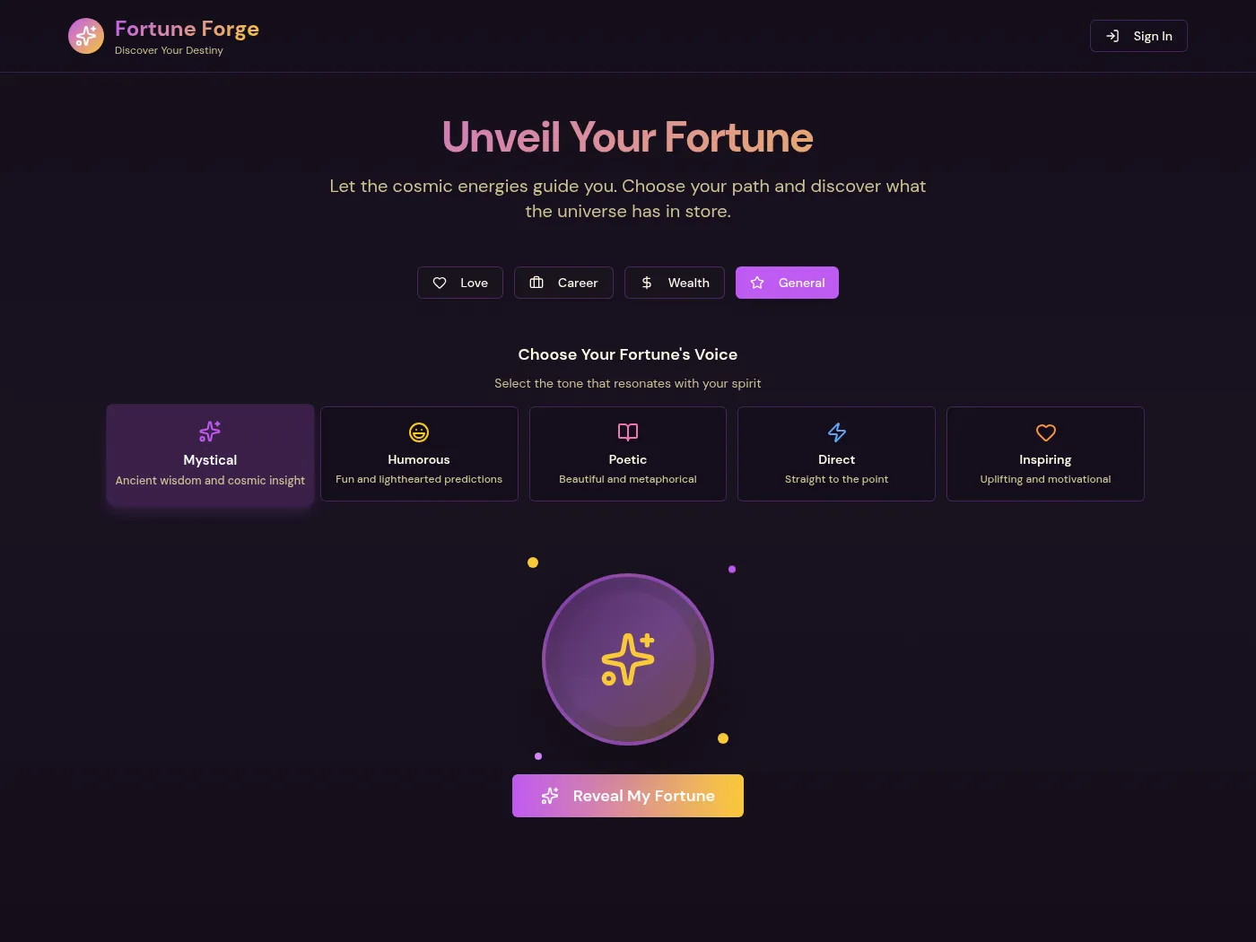 Fortune Forge App