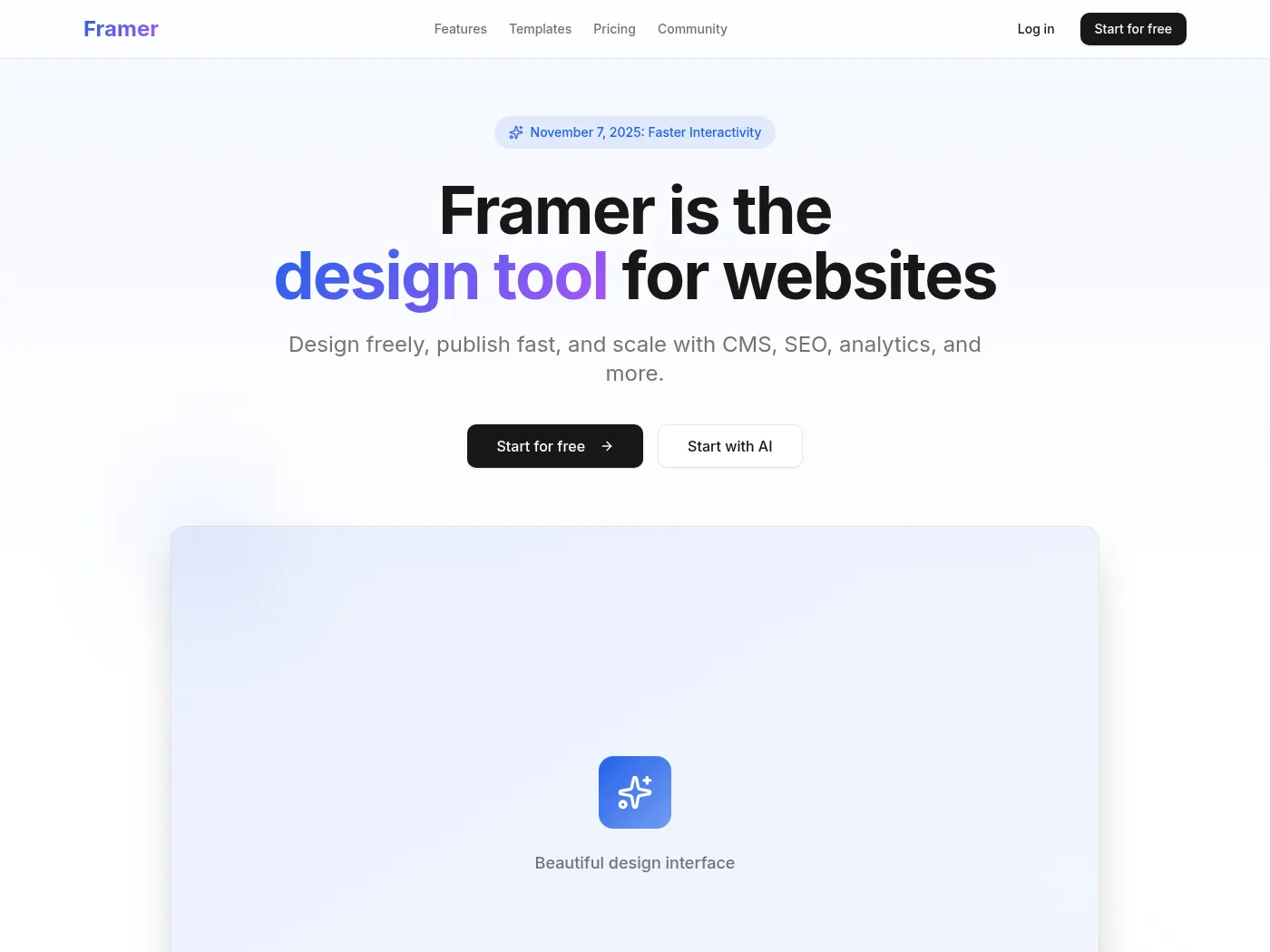 Framer Web Page Editor Clone