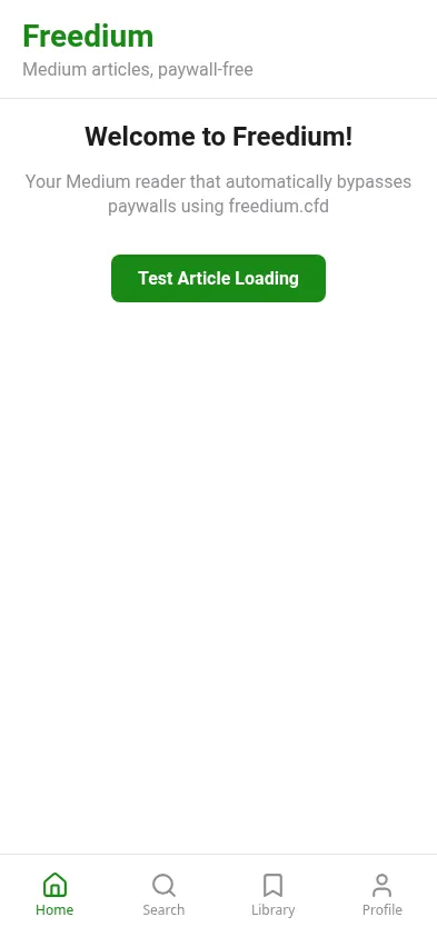 Freedium Medium Android Clone