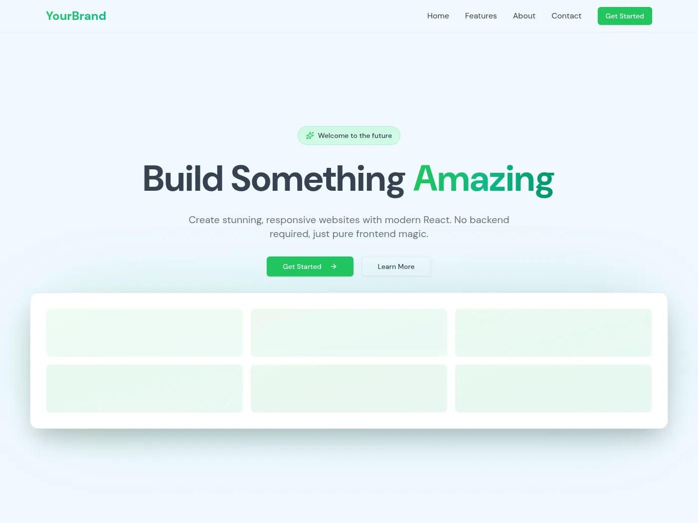 Frontend-Only React Website