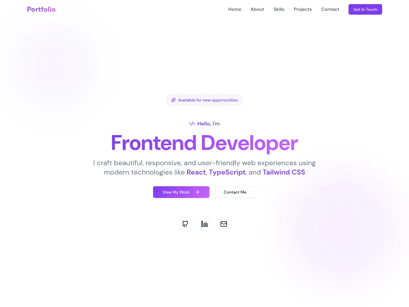 Stunning Responsive Front-End Developer Portfolio