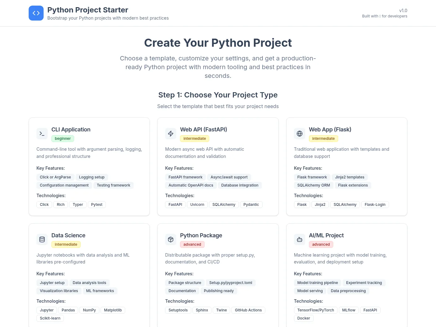 Full Python Project Starter