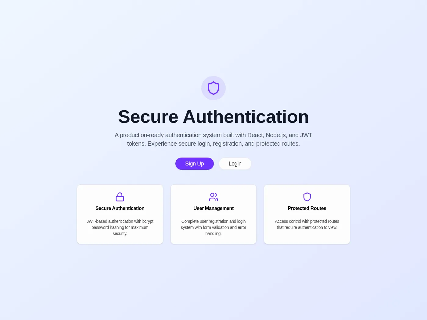 Full-Stack Auth System with React, Node.js, and JWT