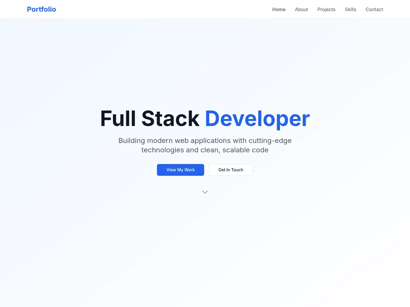 Full Stack Developer Personal Portfolio