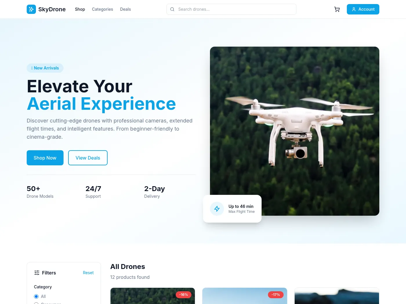 Full Stack Drones Store