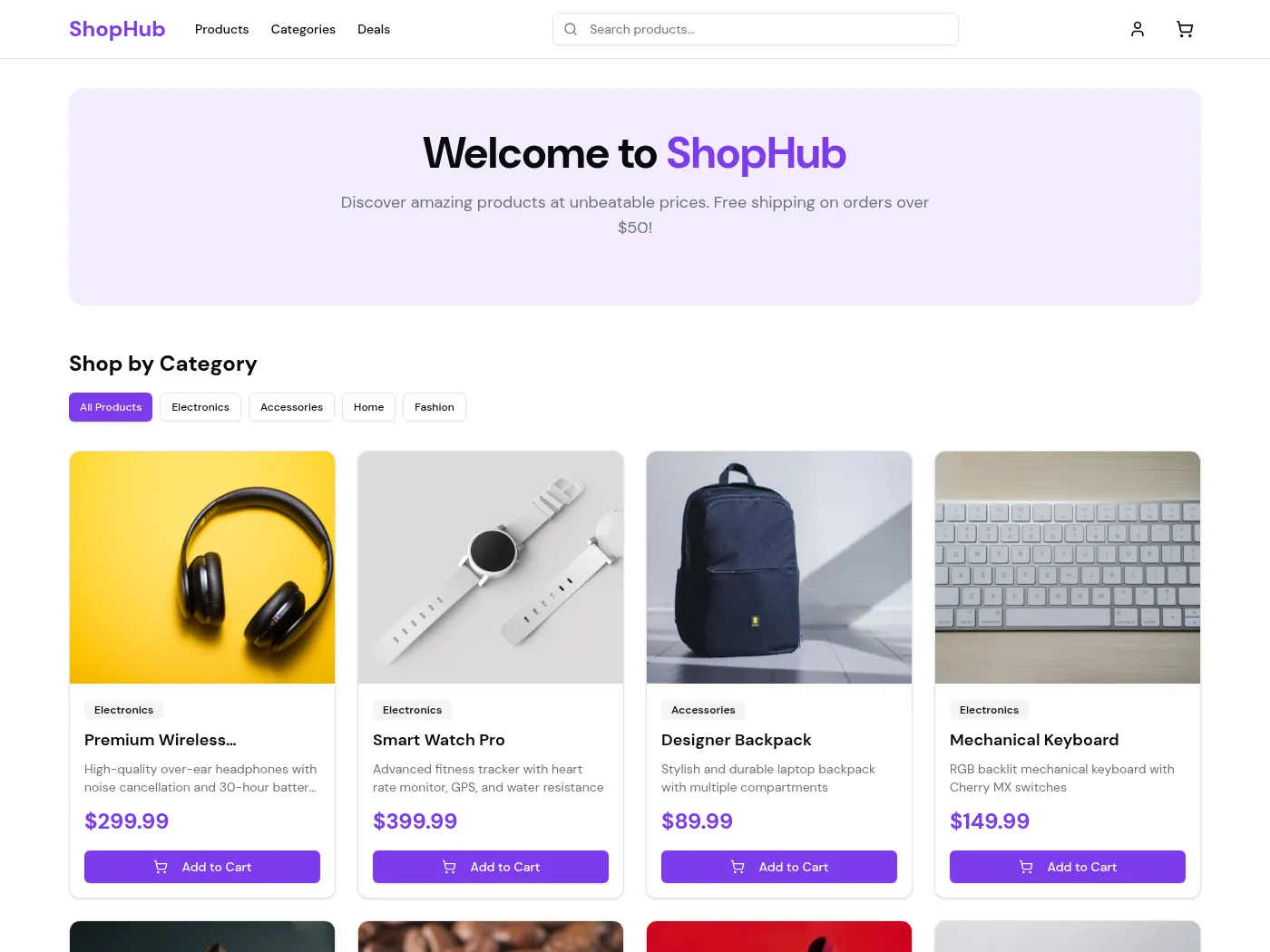Full Stack Ecommerce Website