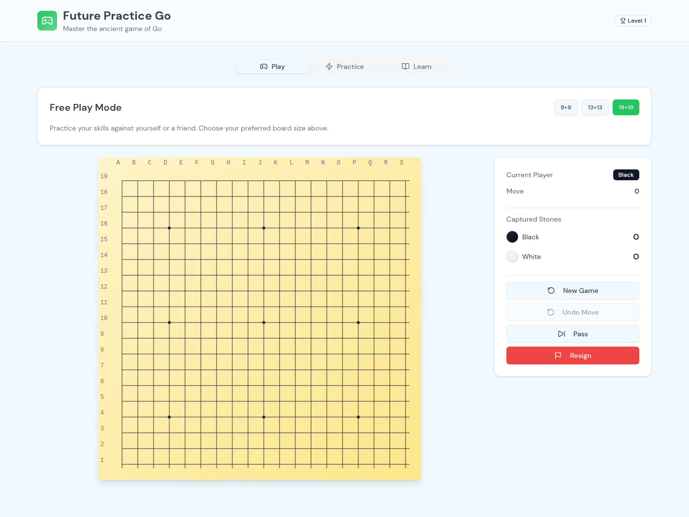 Future Practice Go Web App