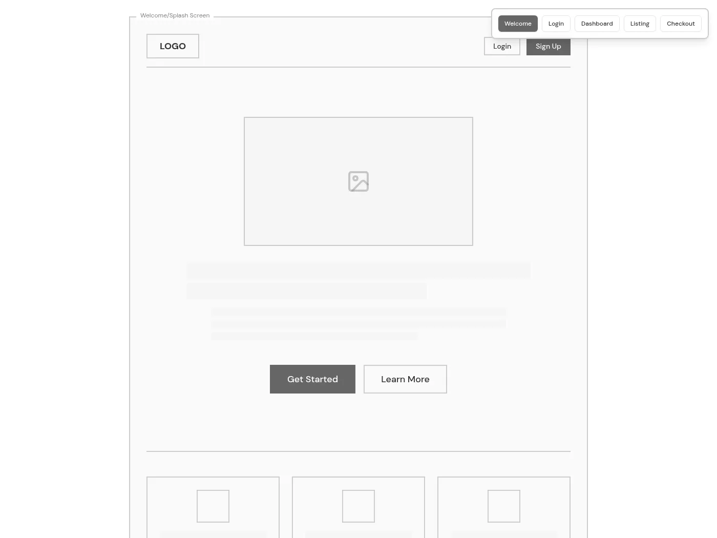 Generic Application Wireframe Kit