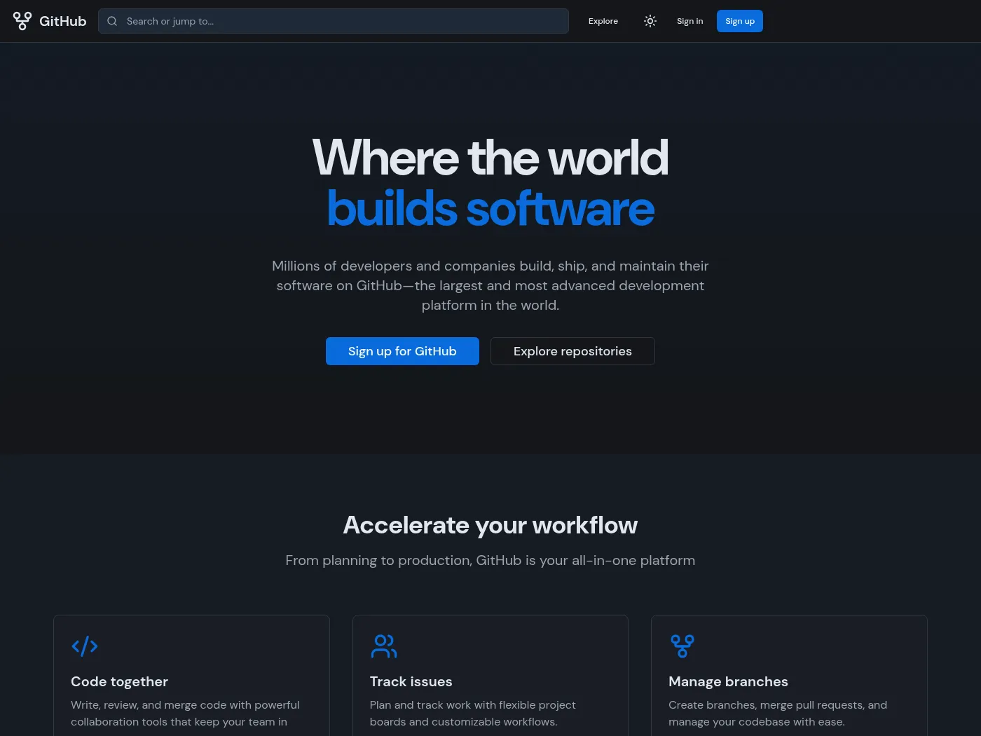 GitHub Platform Clone