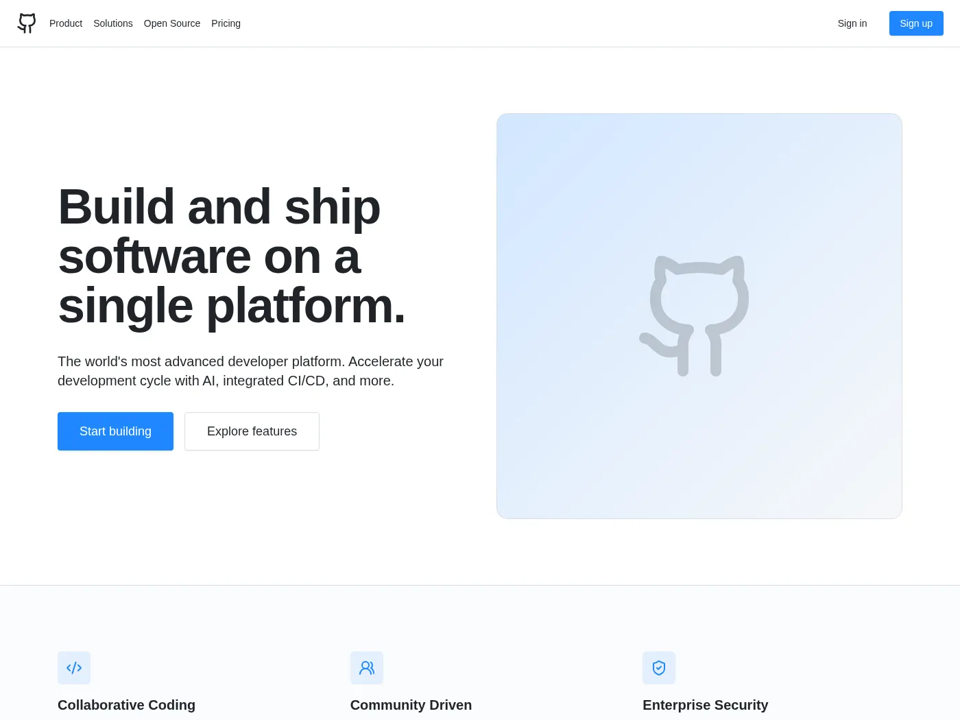 GitHub Clone Web