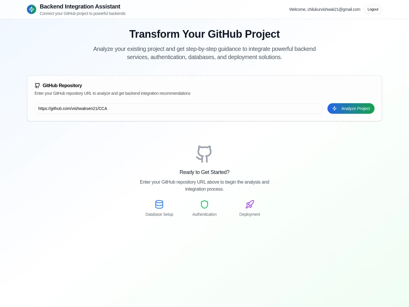 GitHub Project Backend Integration Assistant
