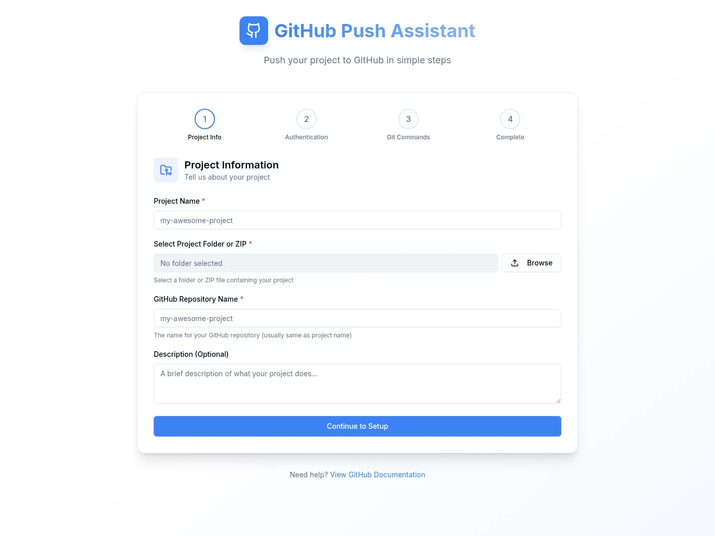 GitHub Push Assistant