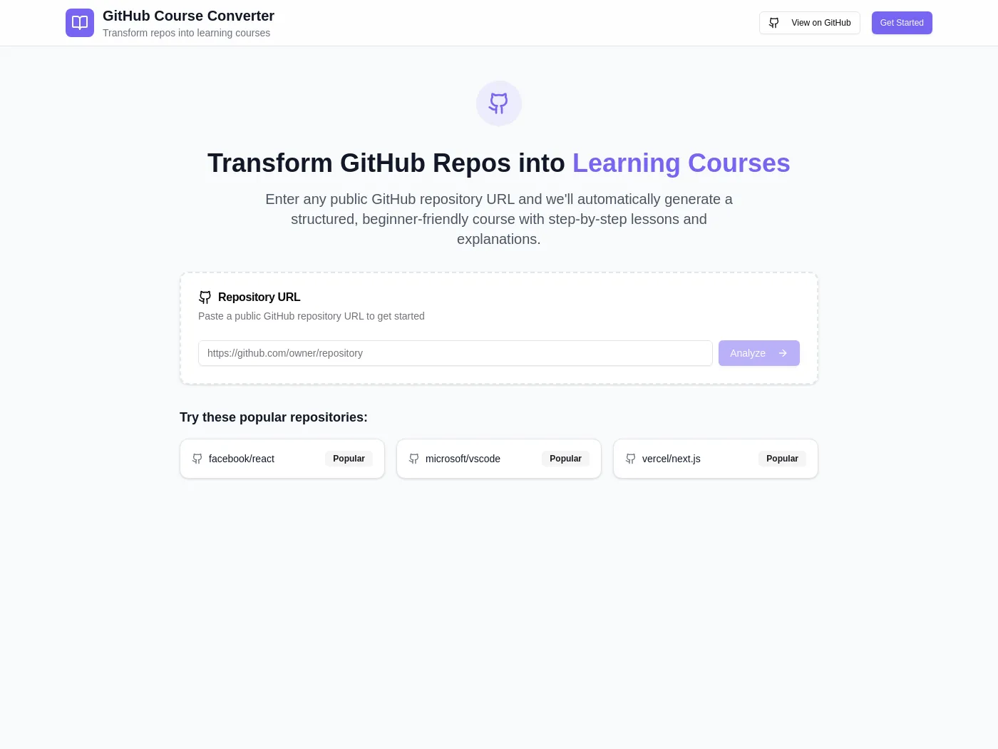 GitHub to Course Converter