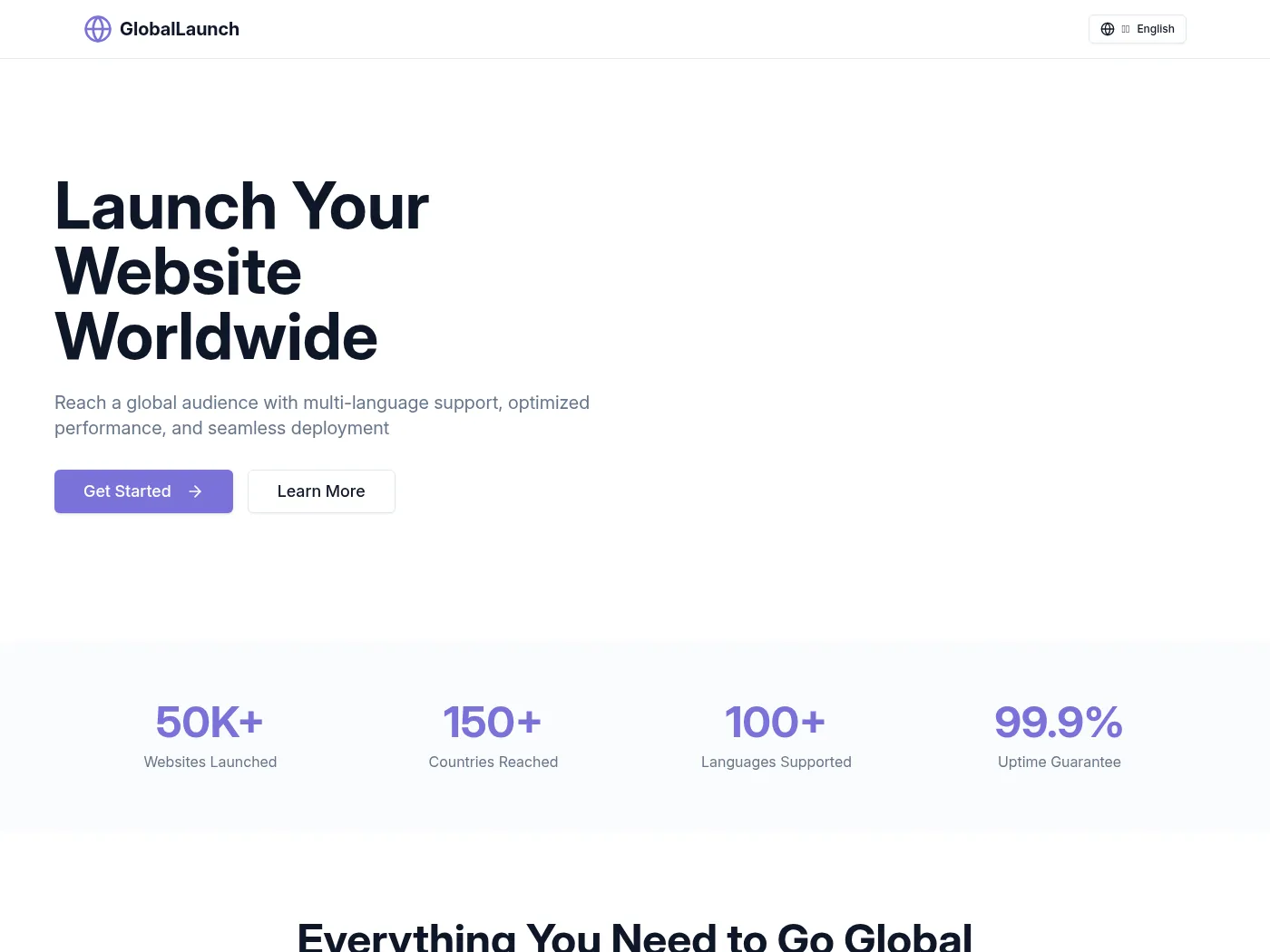Global Website Launch Platform