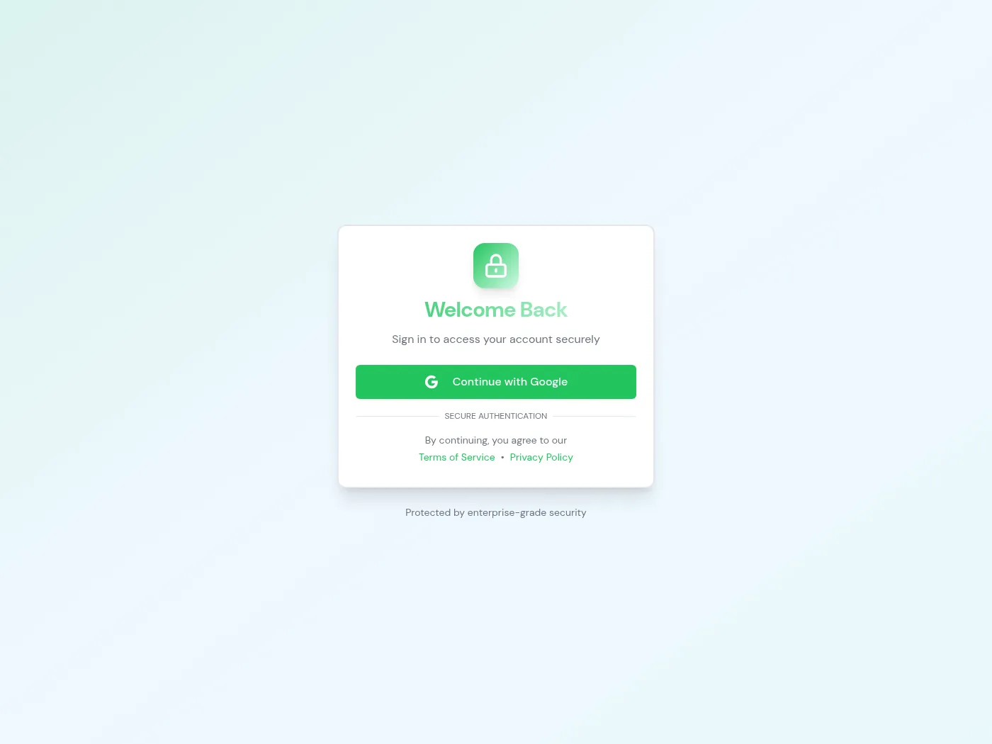 Google Authentication Integration