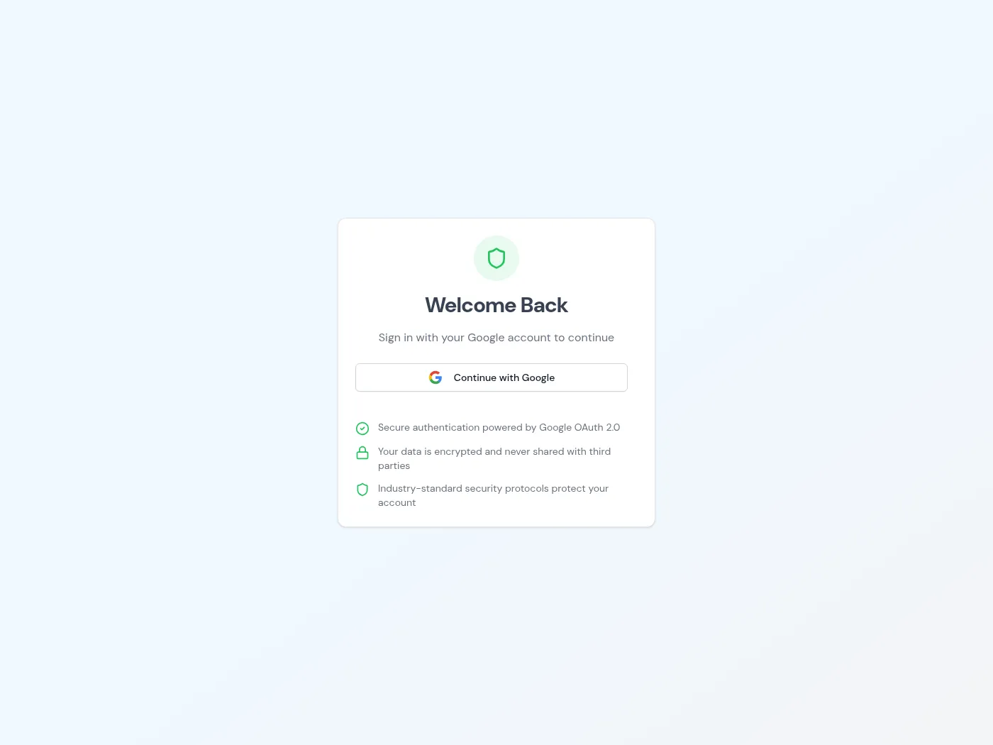 Google Authentication Integration