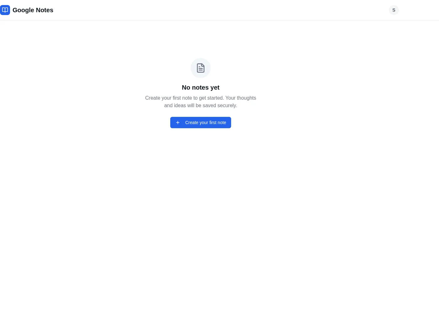 Google-Authenticated Notes App