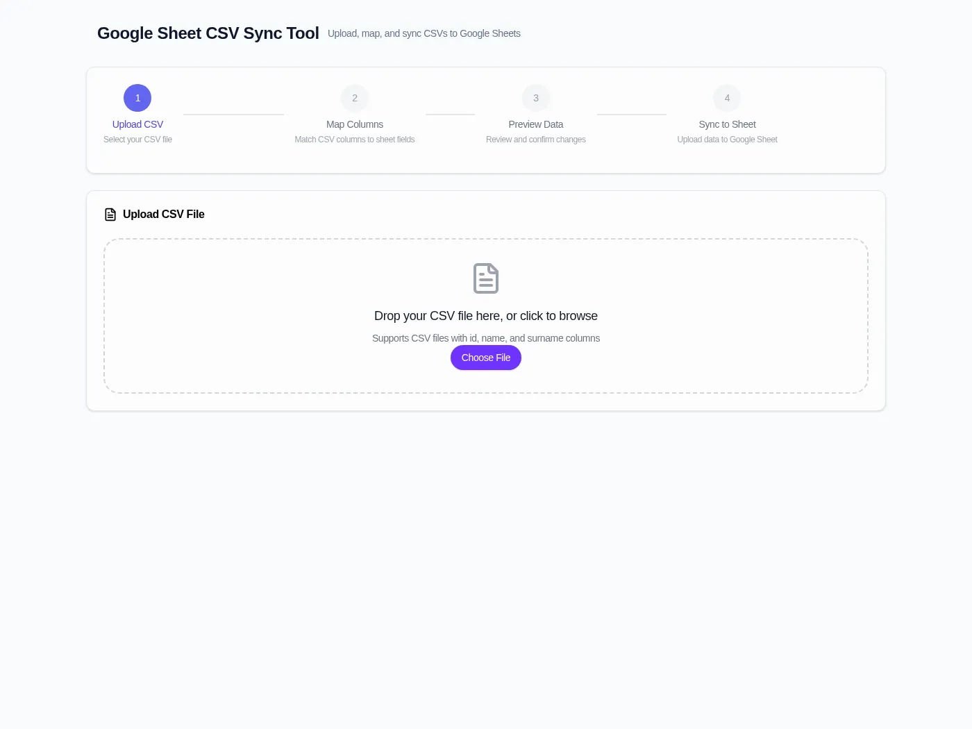 Google Sheet CSV Sync Tool