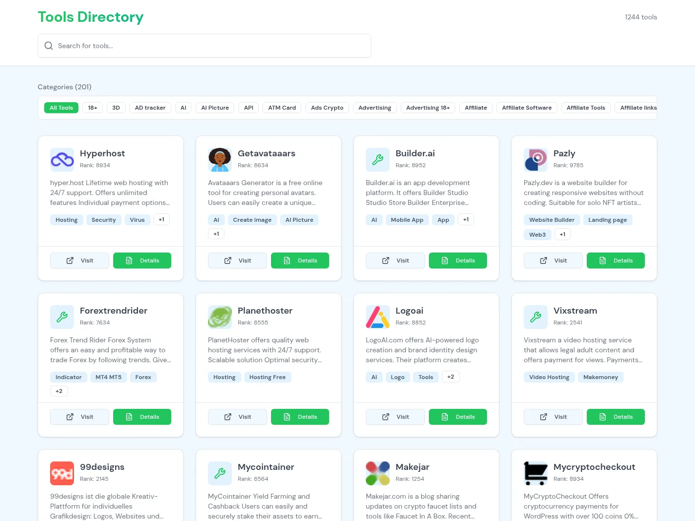 Google Sheet Tools Directory with Multilingual SEO Webpages (Remix)