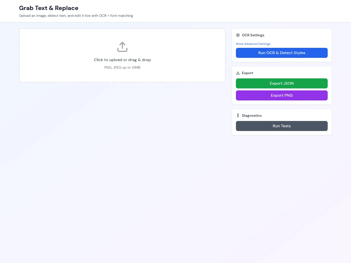 Grab Text & Replace: Canva-like Text Editing Web App with OCR & Inpainting