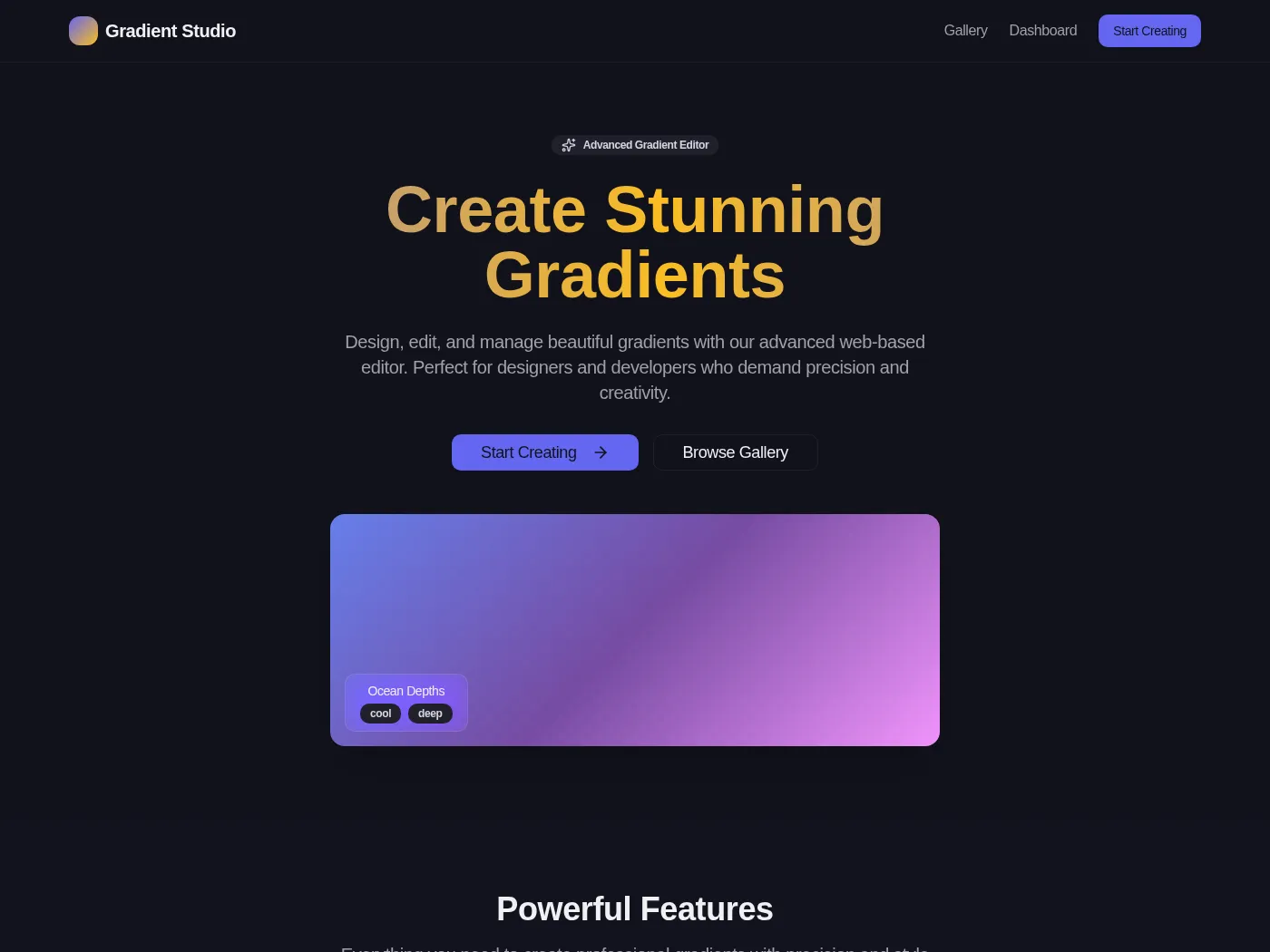 Gradient Studio: Advanced Web Gradient Editor & Manager