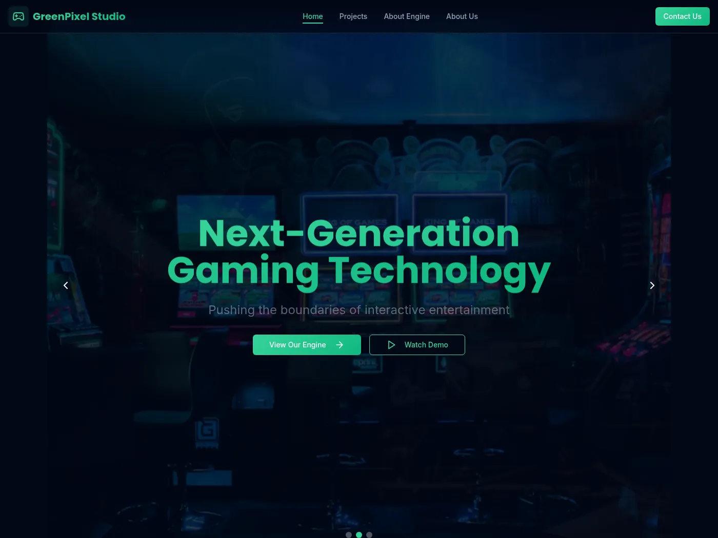 GreenPixel Studio: Professional Game Developer Website