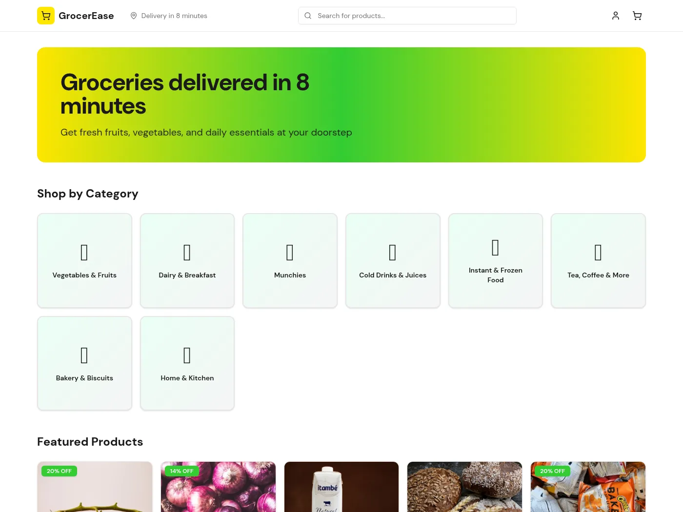 GrocerEase – Instant Delivery Platform