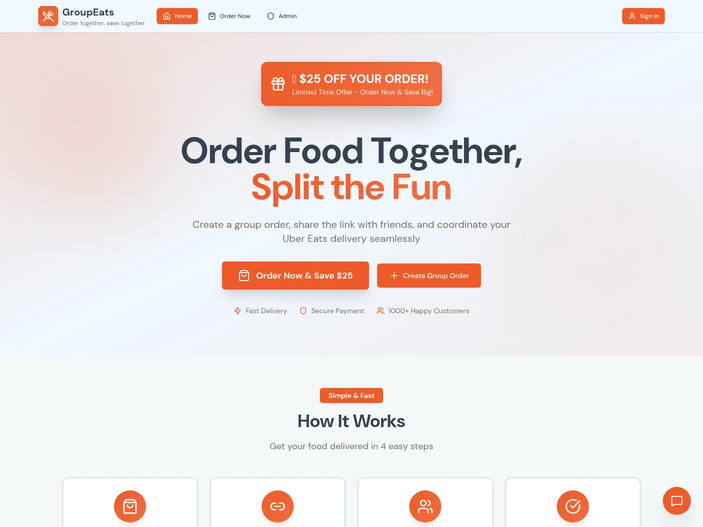 Group Uber Eats Ordering Website (Remix)