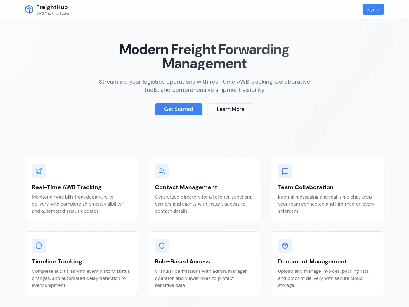 Groupware Collaboration & AWB Tracking System for Freight Forwarders