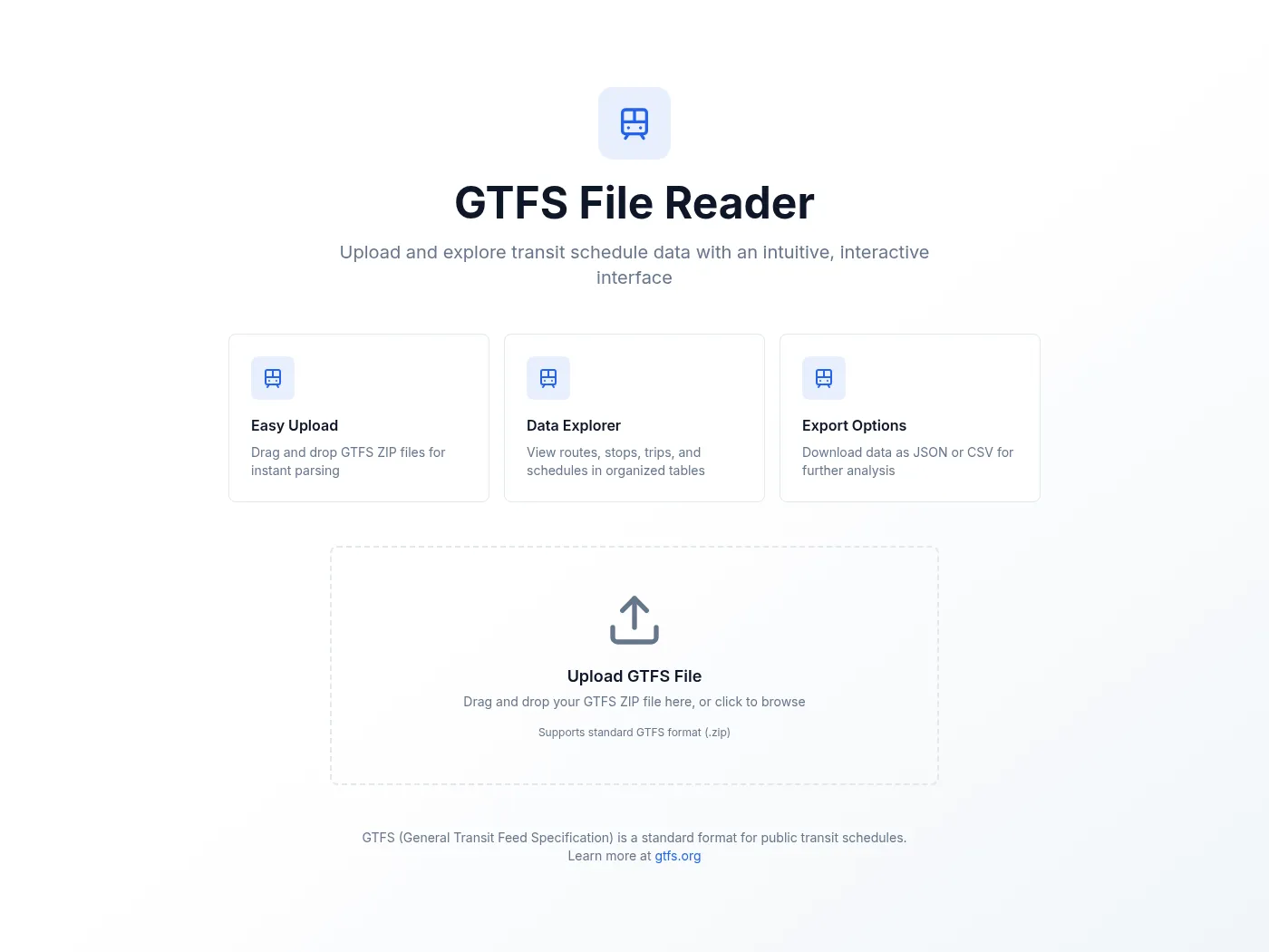 GTFS File Reader