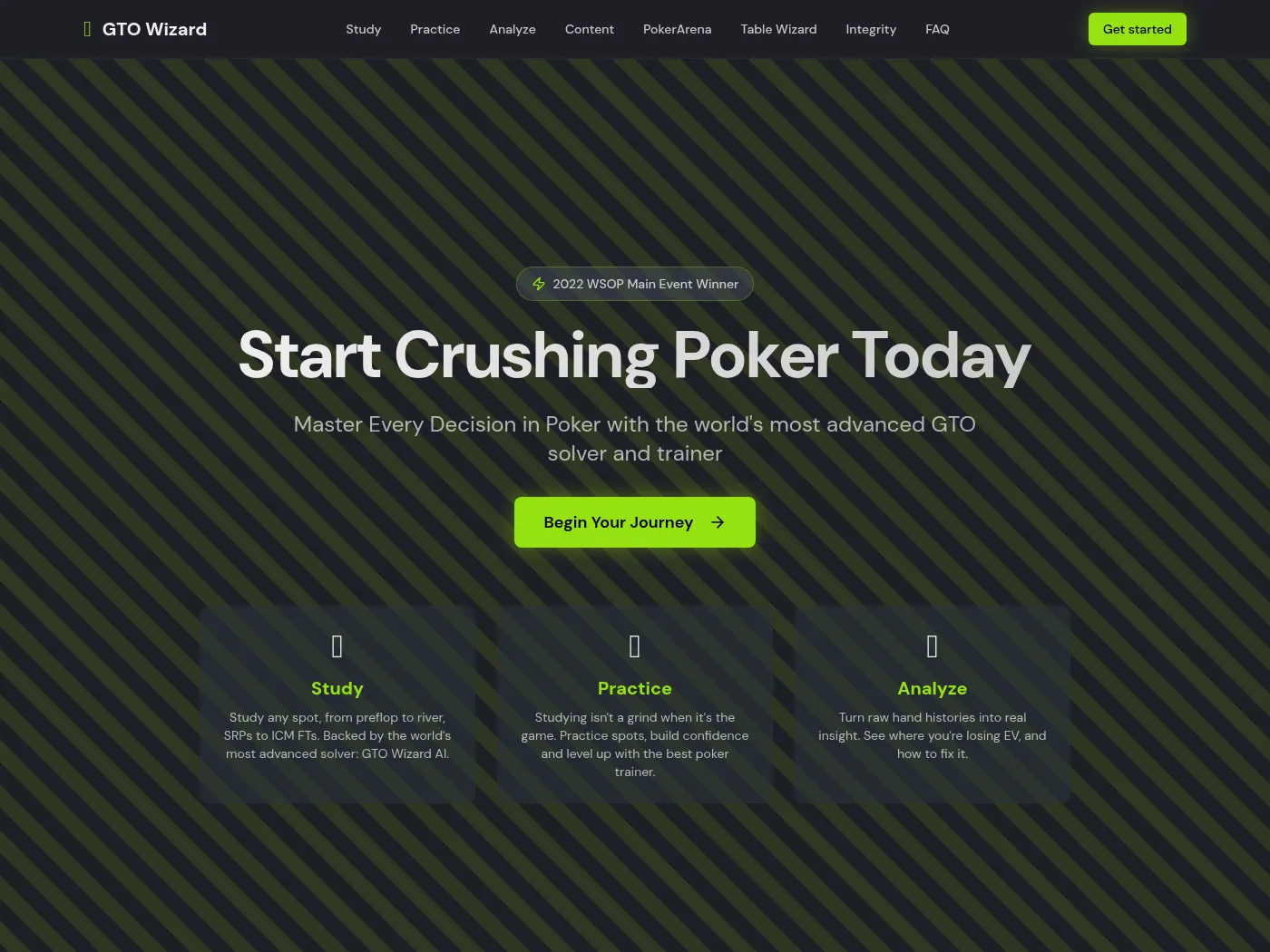 GTO Wizard Poker Study Tool Clone