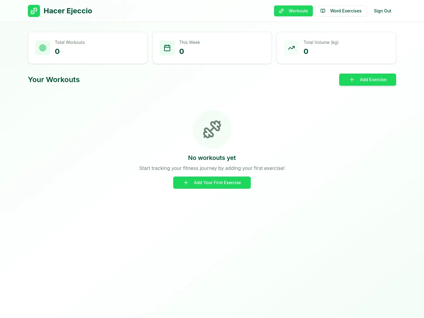 Hacer Ejeccio: Simple Exercise Tracker