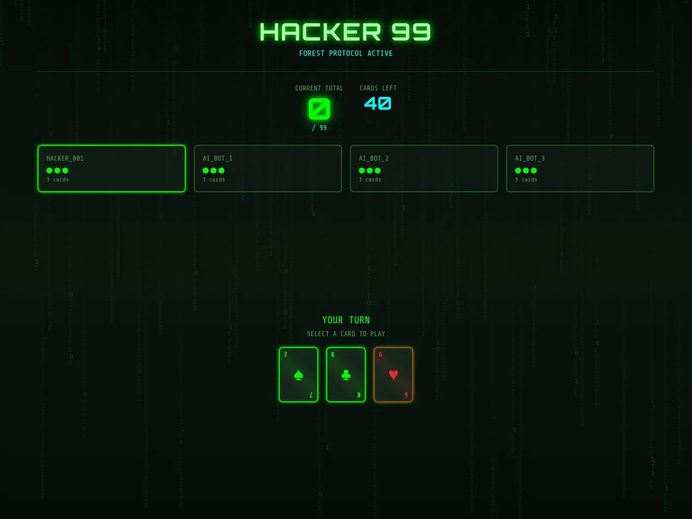 Hacker 99 Forest Game