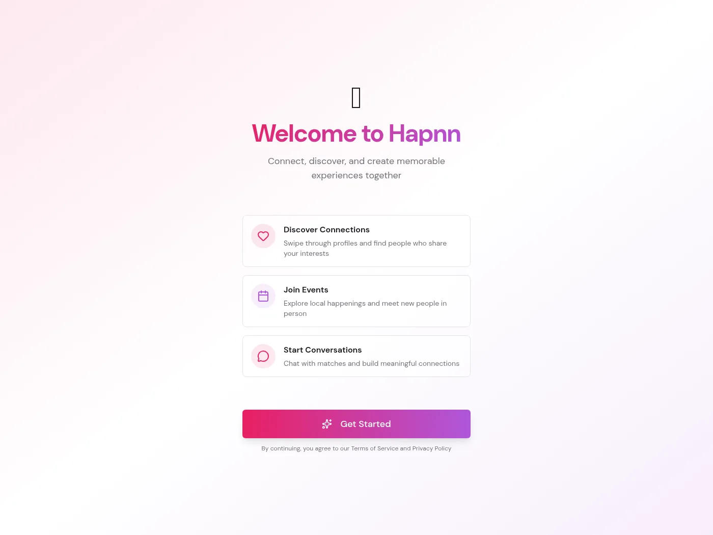 Hapnn Web App Clone
