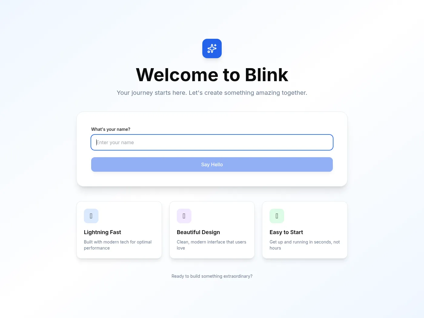 Hello Starter Web App
