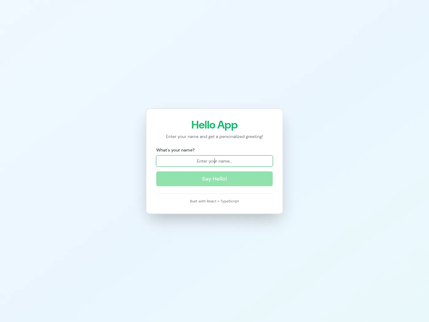 Hello Web Greeting App