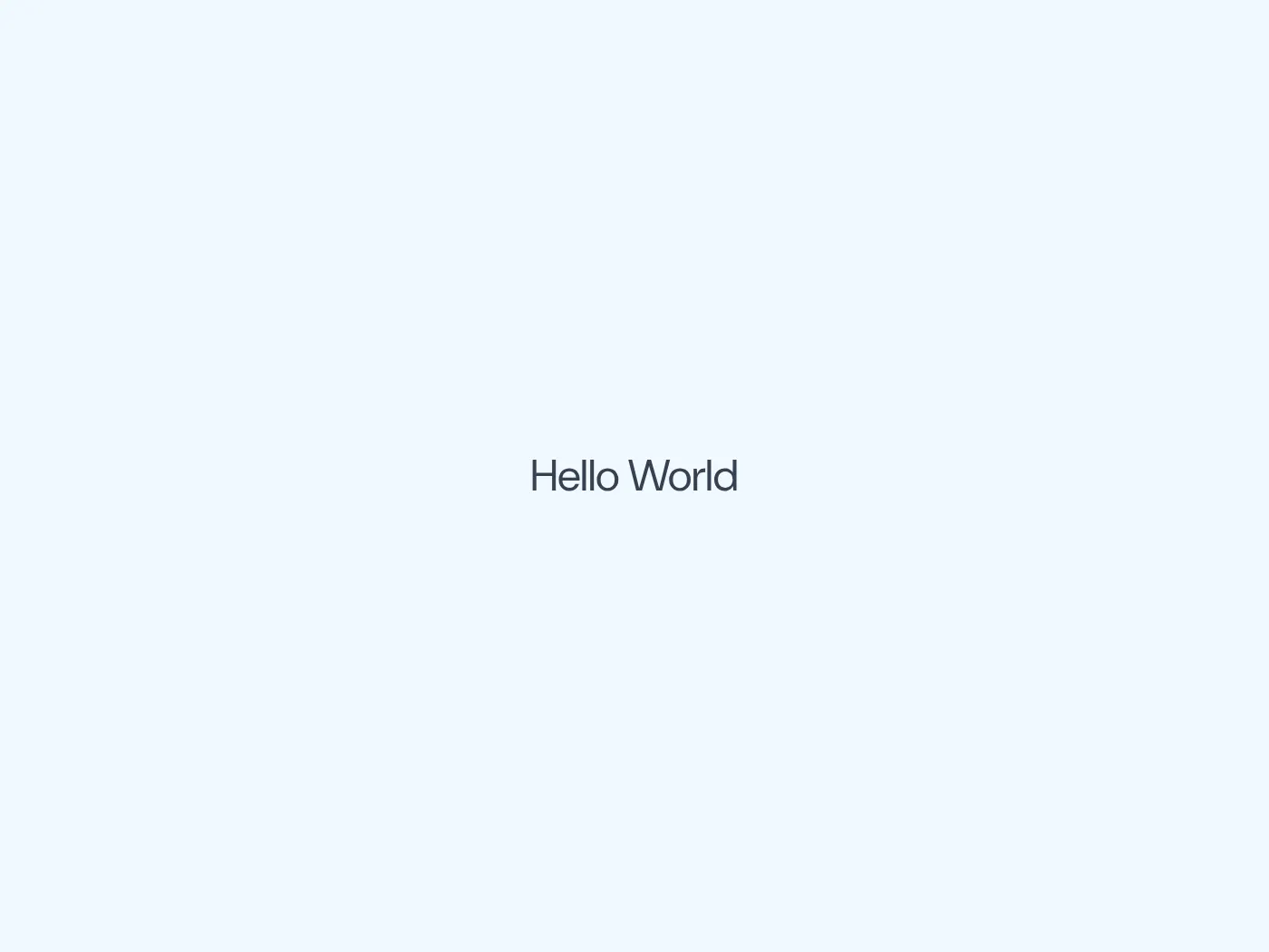 Hello World Simple Web App