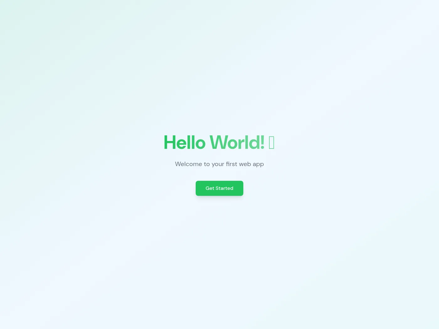 Hello World Simple Web App