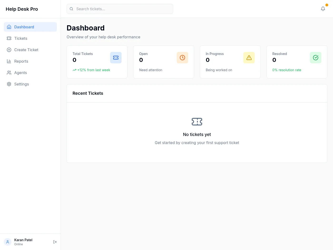 Help Desk Ticketing System