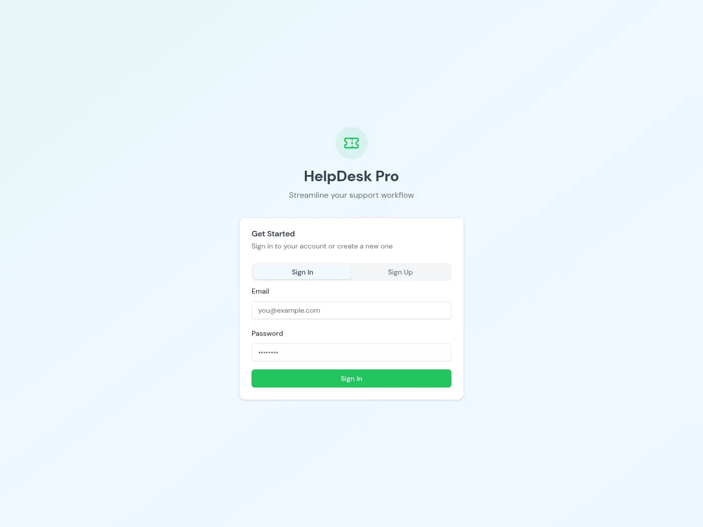 Help Desk Ticketing System