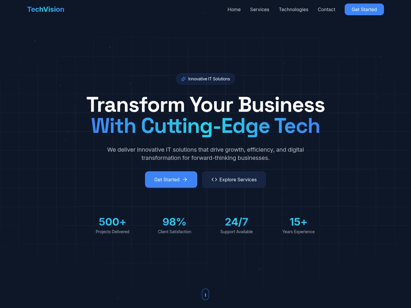 Hitech Interactive Website for IT Company