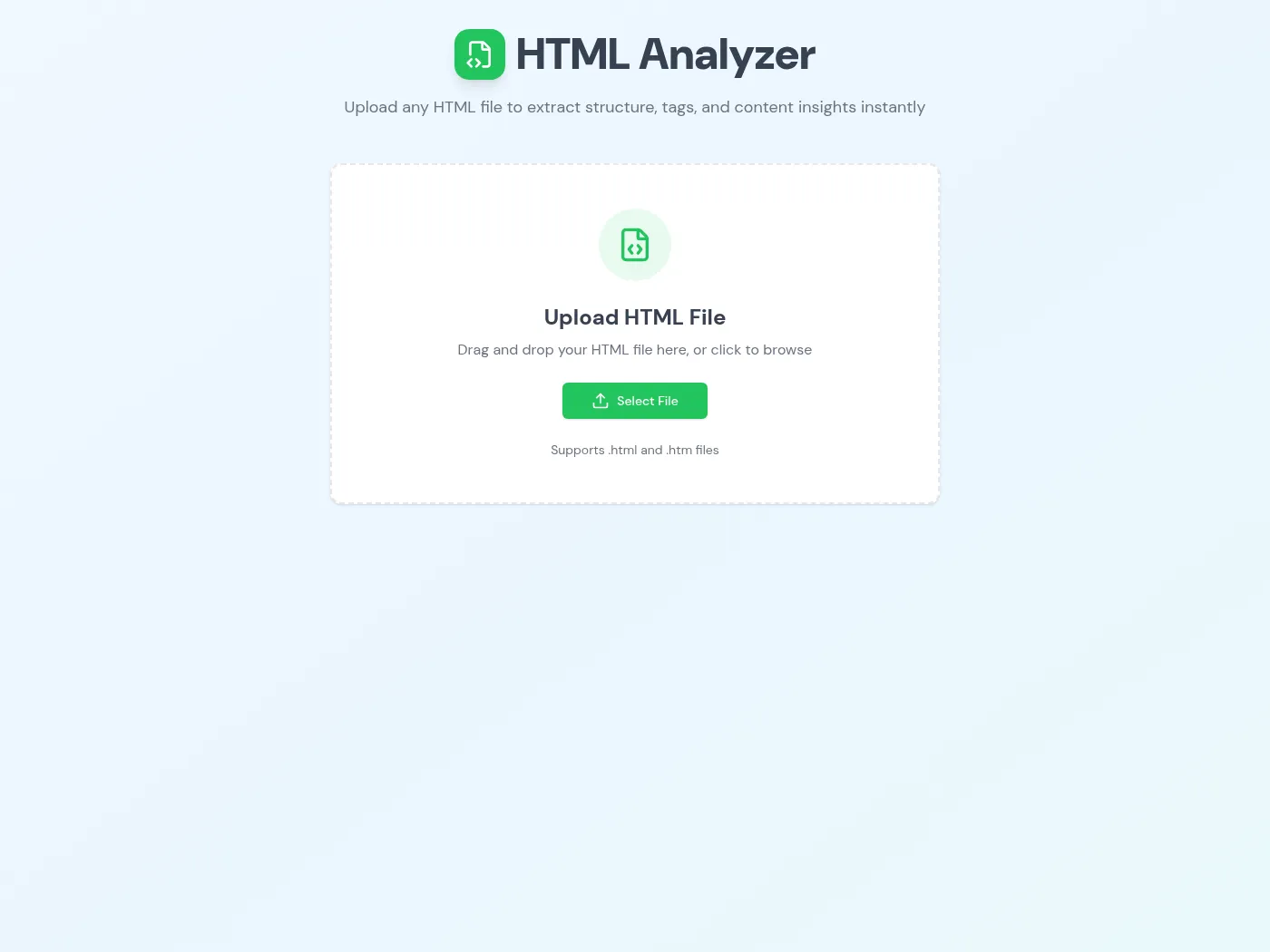 HTML Analyzer Tool