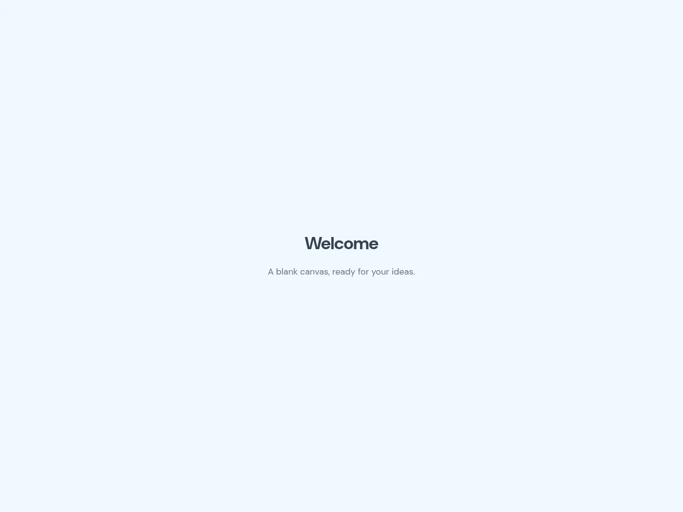 HTML Blank Starter Page