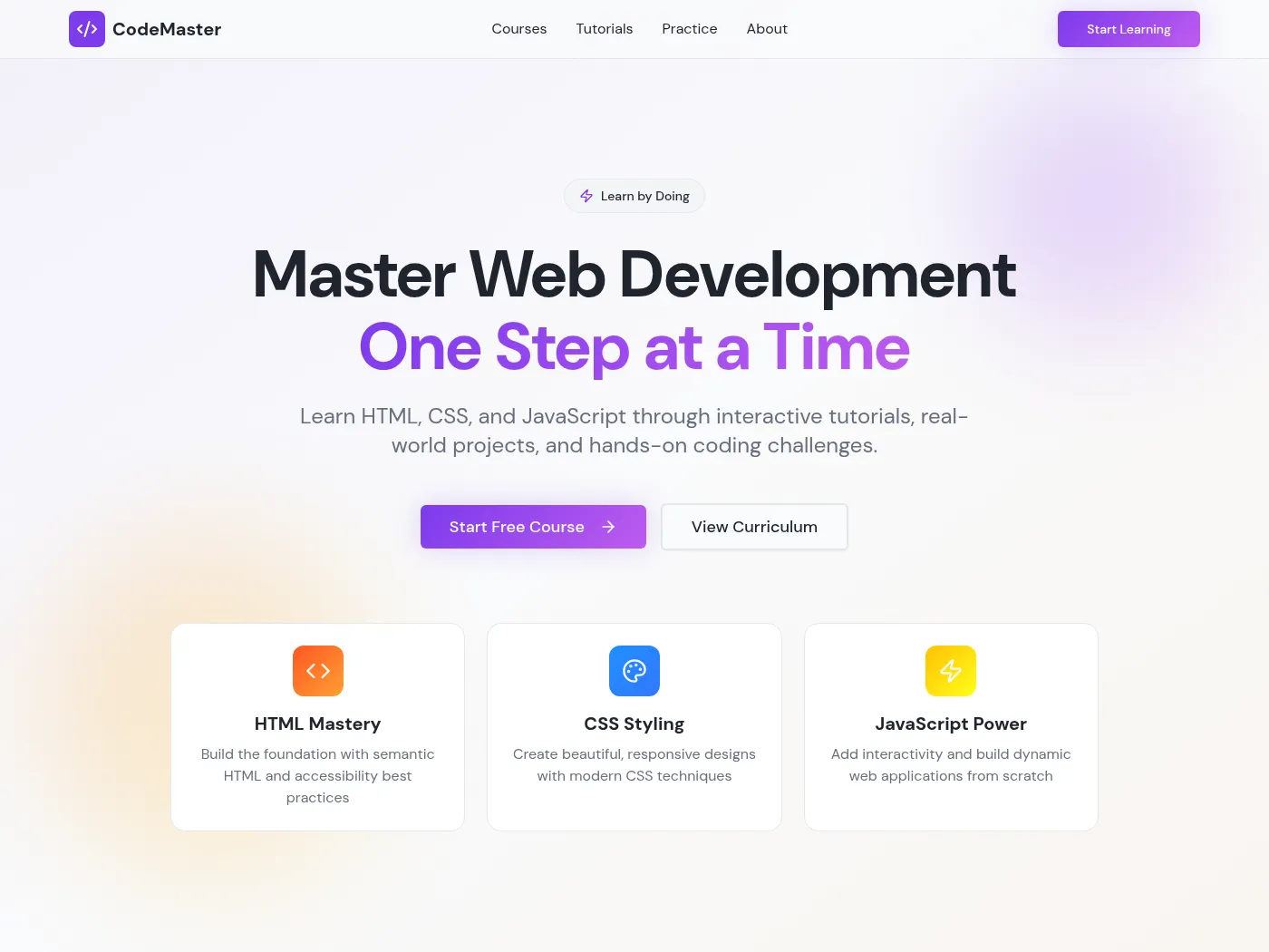 HTML CSS JavaScript Learning Platform